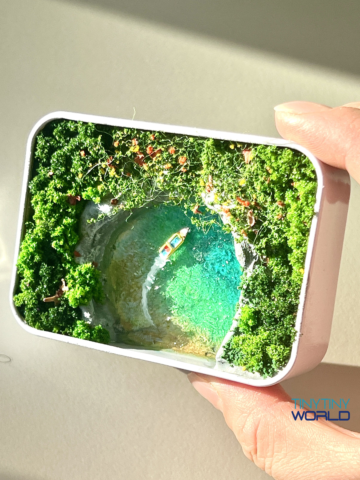 The Sea Cave Miniature Epoxy Resin Art Ocean Whale Hand-made Memorial ...