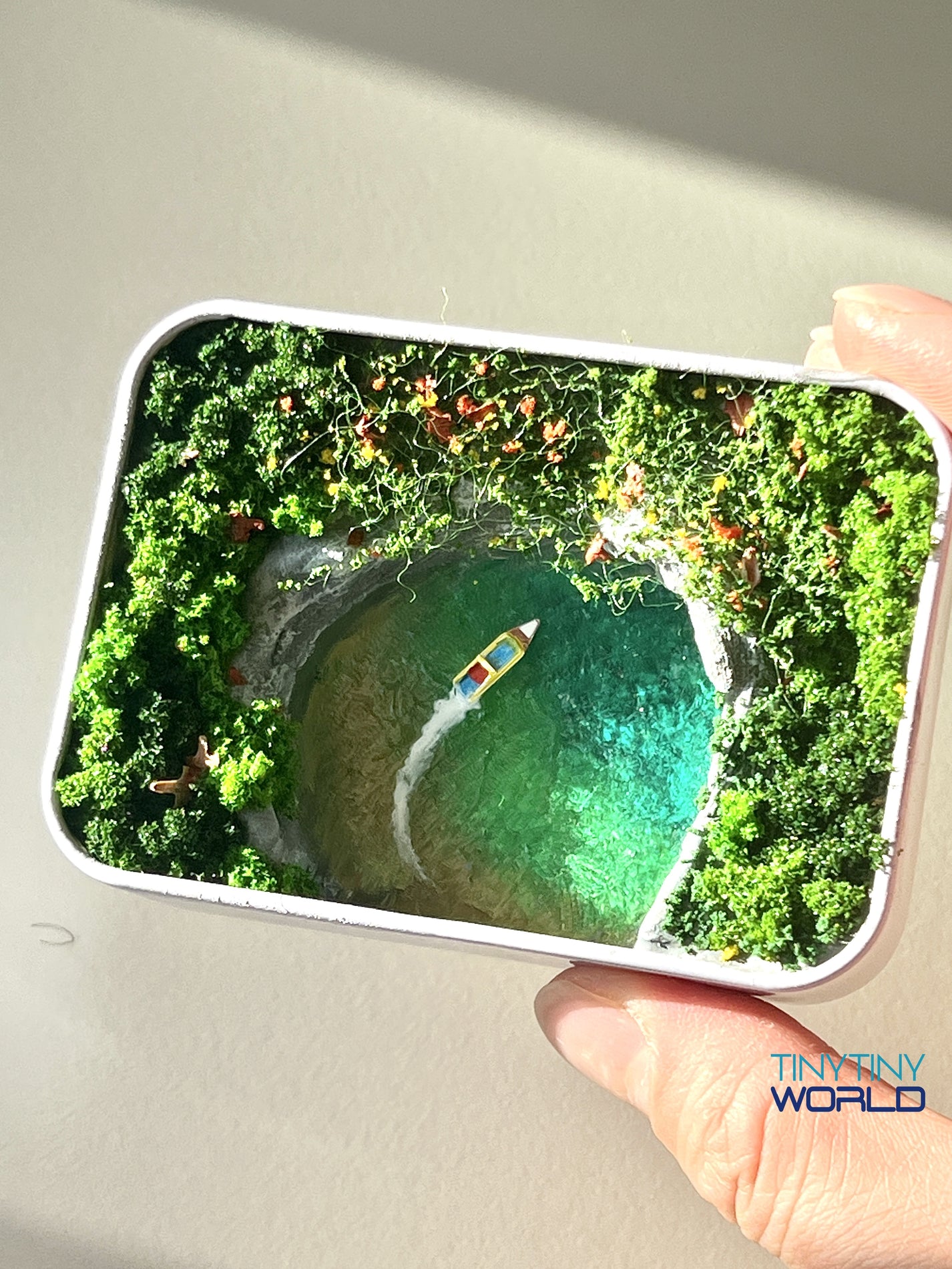 The Sea Cave Miniature Epoxy Resin Art Ocean Whale Hand-made Memorial ...