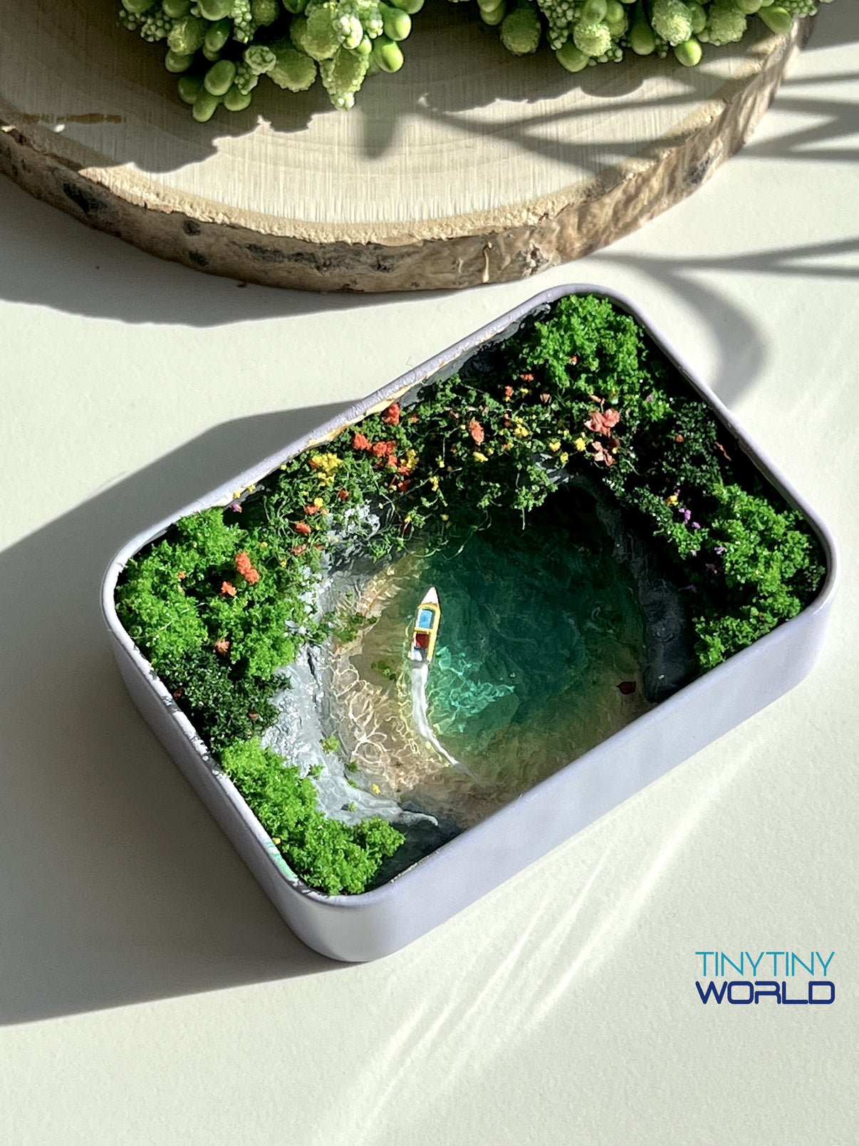 The Sea Cave Miniature Epoxy Resin Art Ocean Whale Hand-made Memorial ...