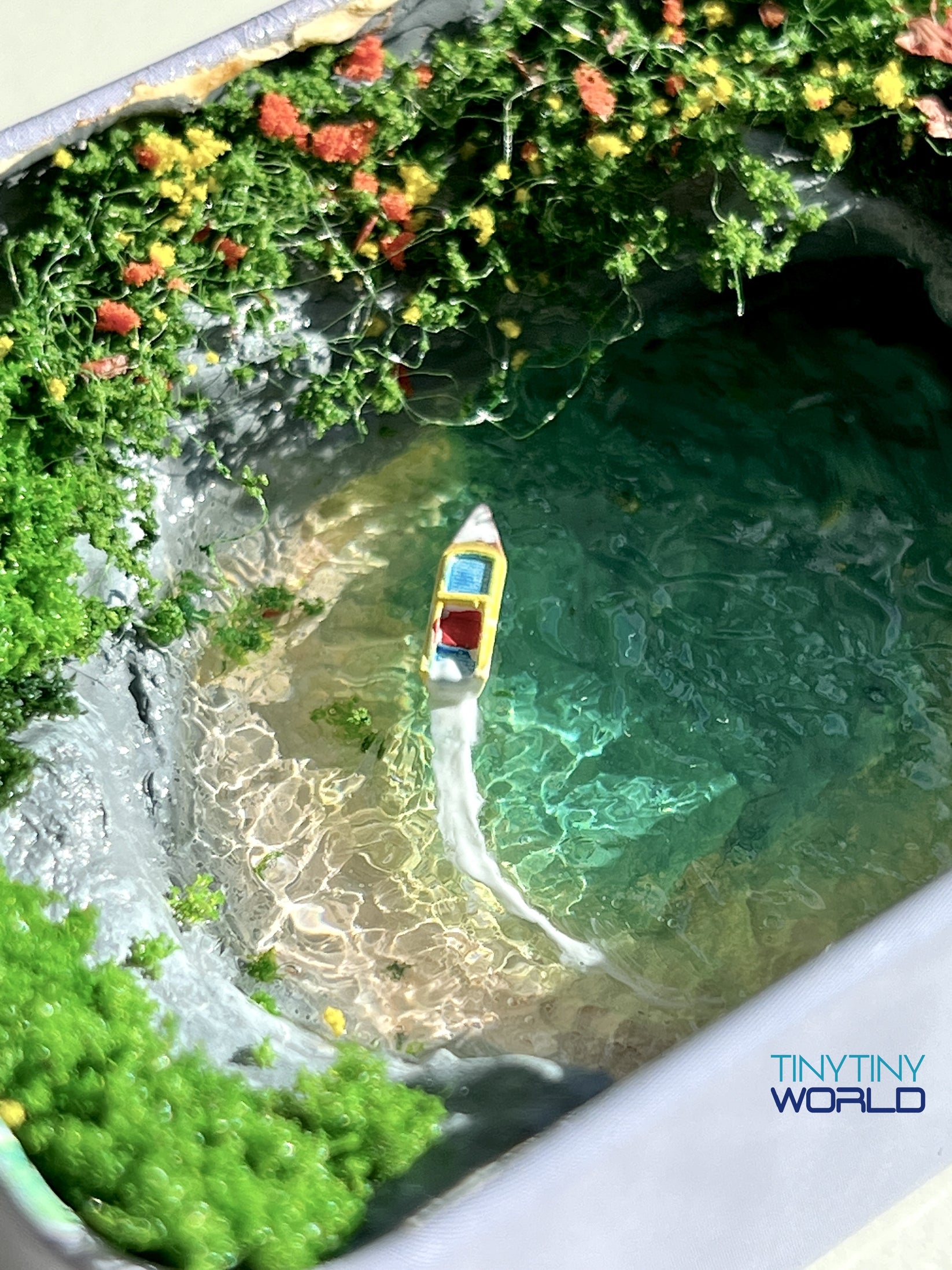 The Sea Cave Miniature Epoxy Resin Art Ocean Whale Hand-made Memorial ...