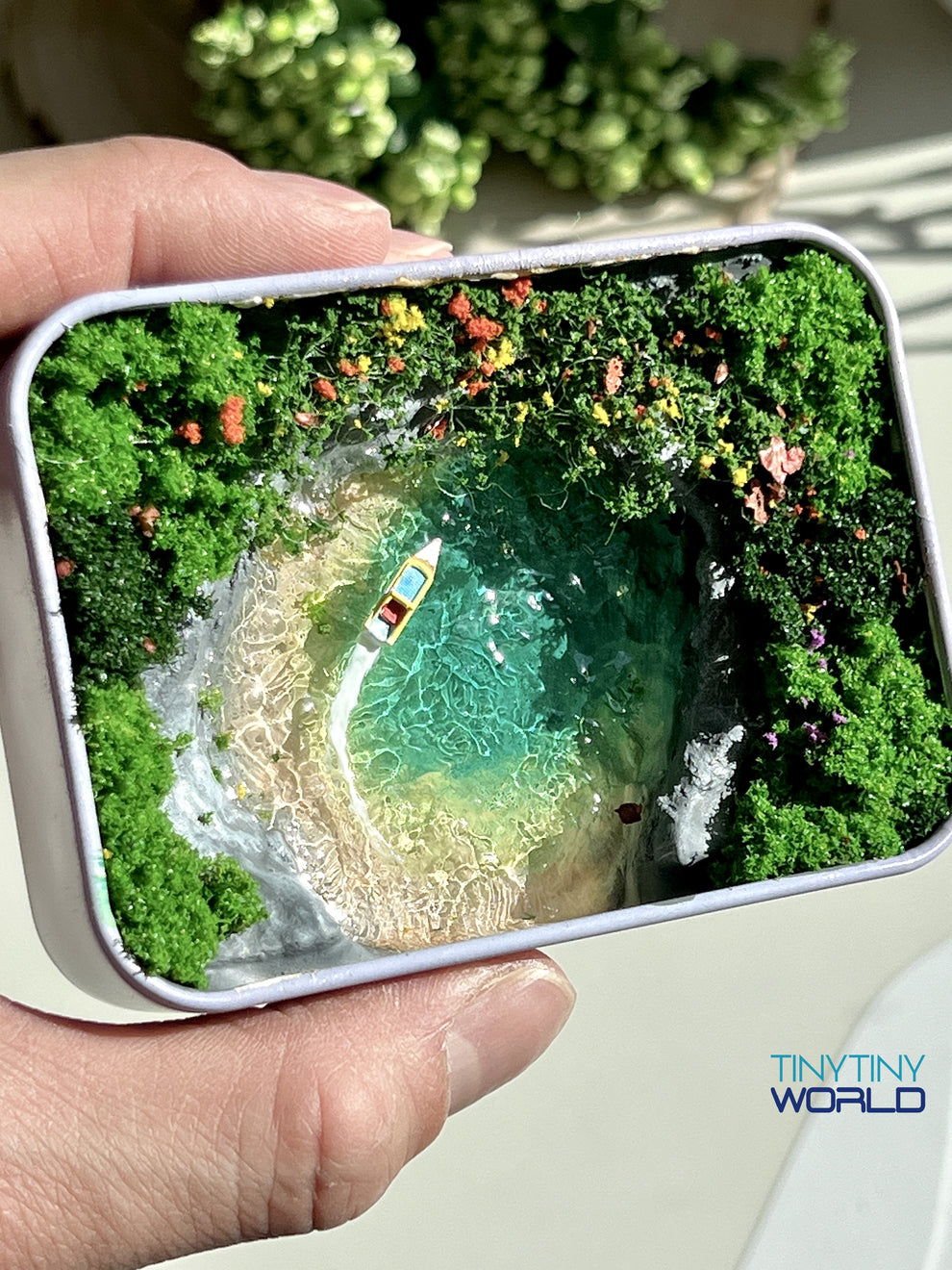 The Sea Cave Miniature Epoxy Resin Art Ocean Whale Hand-made Memorial ...