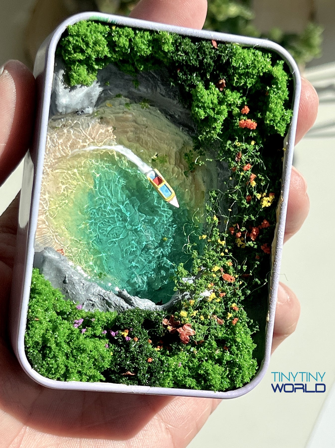 The Sea Cave Miniature Epoxy Resin Art Ocean Whale Hand-made Memorial ...